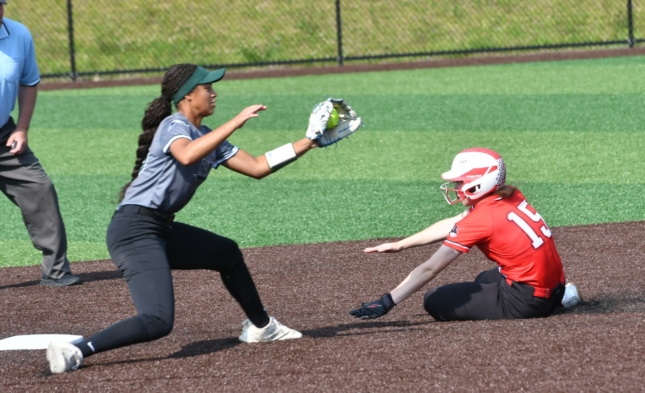 Port Emma Vollman caught stealing Central Dauphin SS Kayla Fletcher | News, Sports, Jobs ...